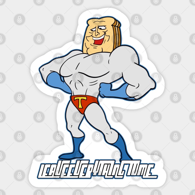 Powdered Toast Man - Powdered Toast Man - Sticker | TeePublic