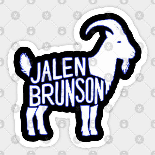 Jalen Brunson GOAT - Jalen Brunson - Sticker | TeePublic