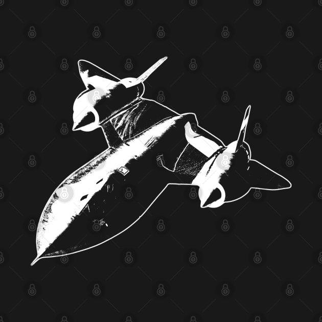 Lockheed SR-71 Blackbird - White Design - Black - T-Shirt | TeePublic