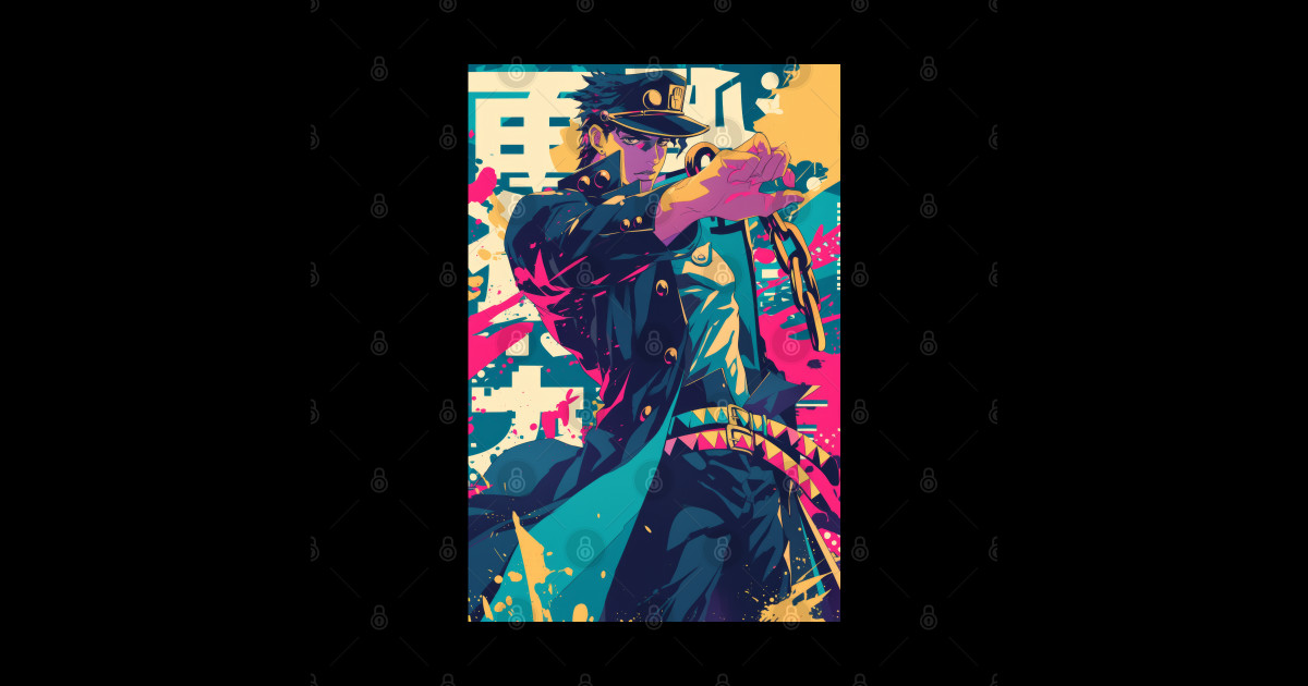 Jotaro Kujo Hero Pose - Anime Merch - Tapestry | TeePublic