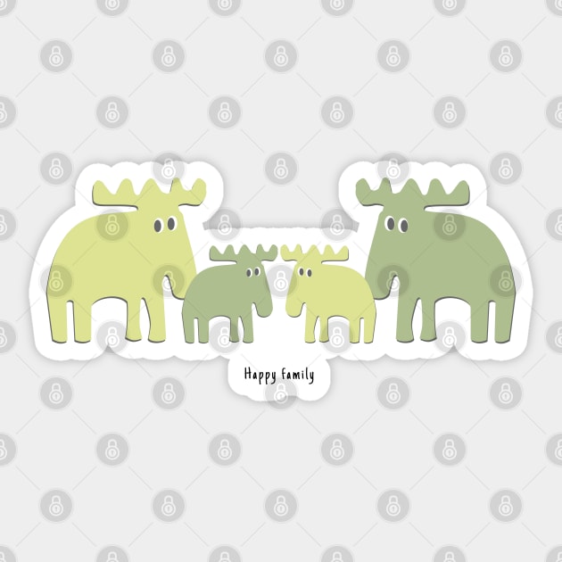 Happy family - Family - Sticker | TeePublic