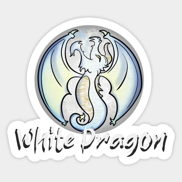 White Dragon - Dragon - Sticker | TeePublic