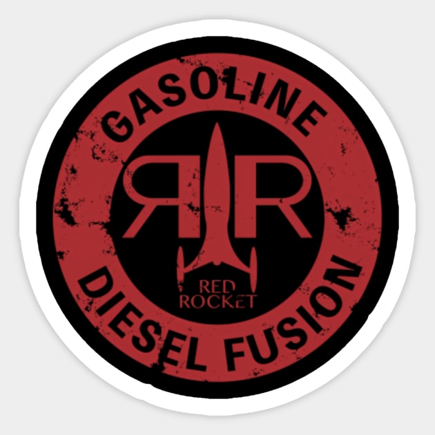 Red Rocket Logo Damaged - Red Rocket Logo Damaged - Sticker | TeePublic