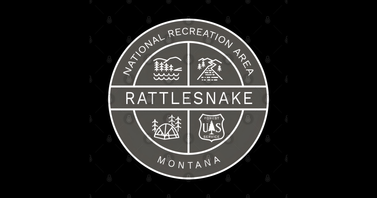 Rattlesnake National Recreation Area Heraldic - Rattlesnake - Sticker ...