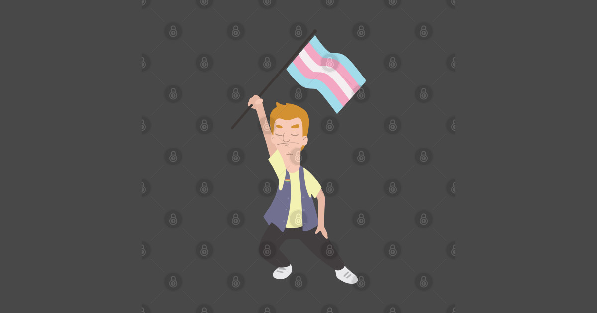 Jimmy Jr. x Transgender Flag - Mlm - T-Shirt | TeePublic