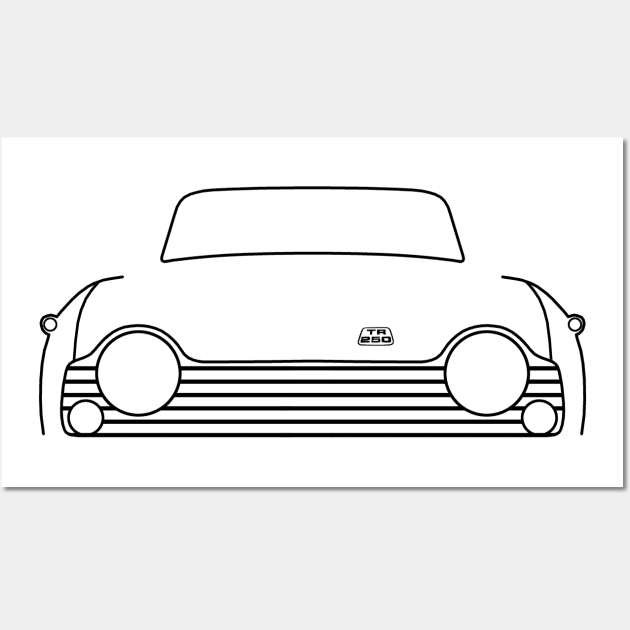 Triumph TR250 classic car outline graphic (black) - Triumph - Posters ...