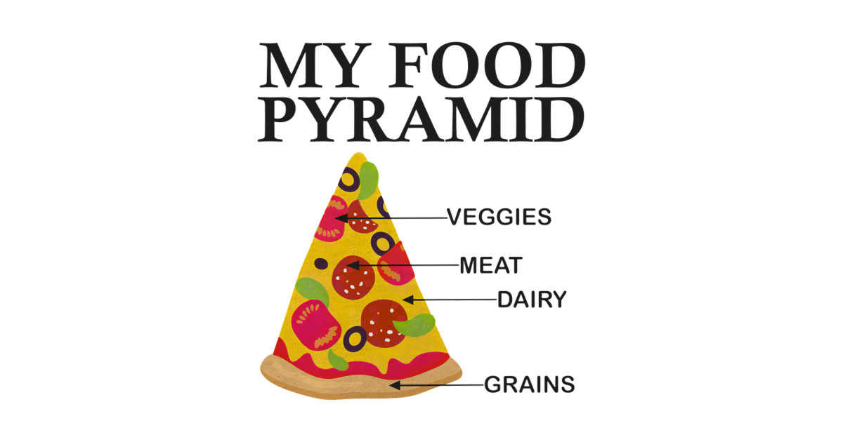 My Food Pyramid Pizza Slice Funny Pizza - Funny - T-Shirt | TeePublic