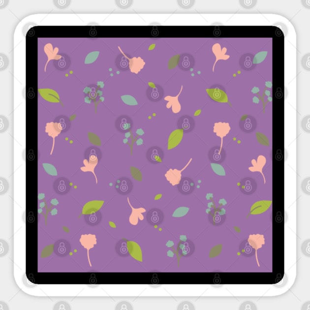 Flowerettes in purple - Flower Mask - Sticker | TeePublic