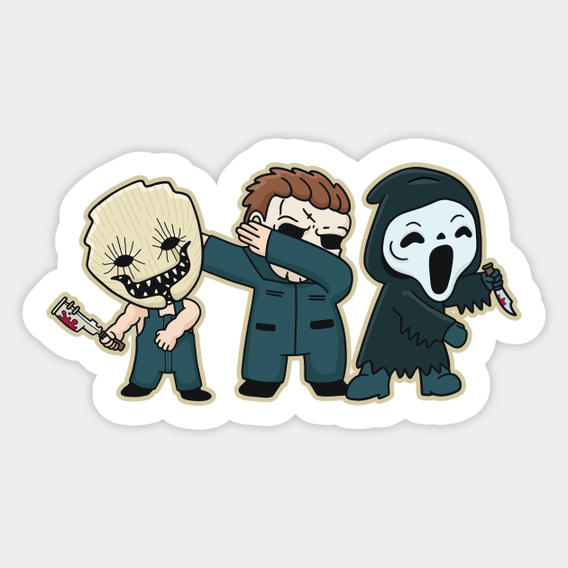 Cute Classic Horror Movie Characters - Horror Movie Monsters - Sticker ...