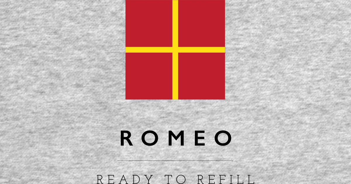 Romeo: ICS Flag Semaphore - Nautical - Hoodie | TeePublic