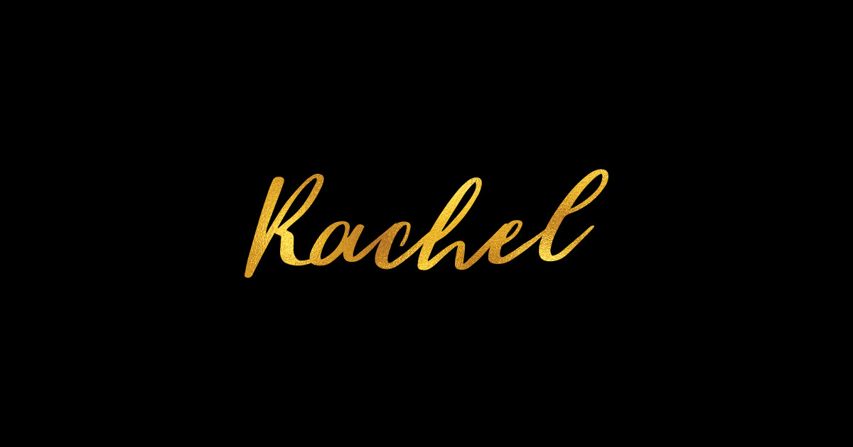 Rachel Name Hand Lettering in Faux Gold Letters - Rachel - Sticker ...
