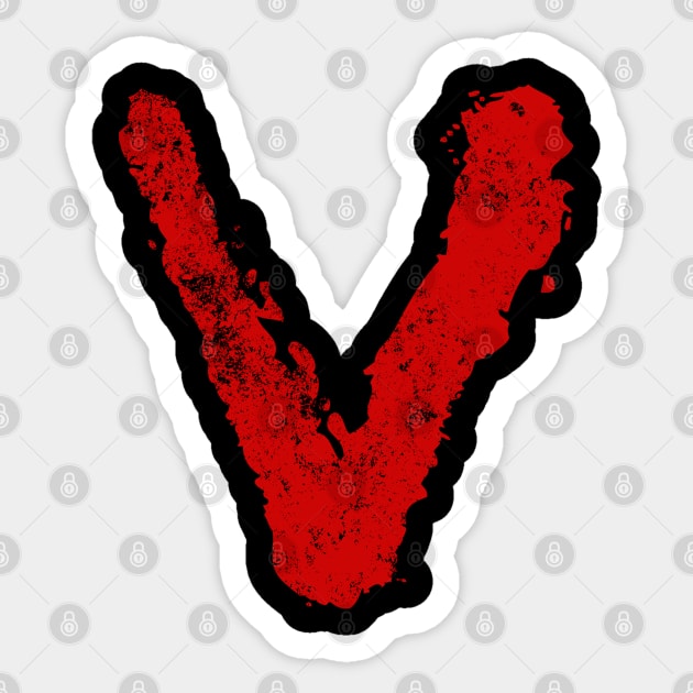 V Visitors Logo - V - Sticker | TeePublic
