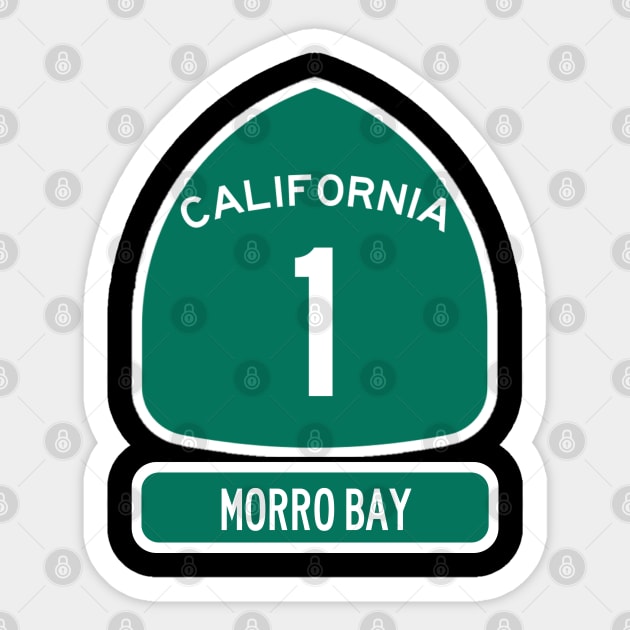 MORRO BAY PACIFIC COAST Highway 1 California Sign - Morrobay - Sticker ...