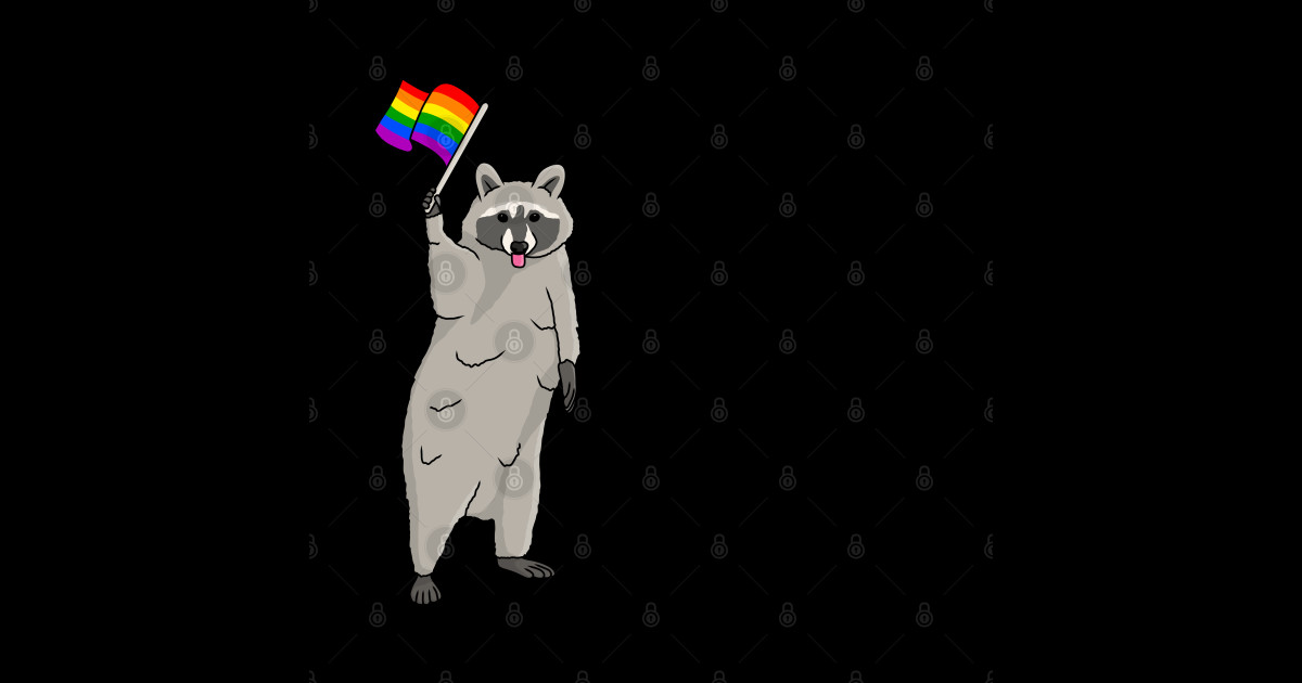 Support LGBT Rights! - Funny Raccoon Pride Meme - Lgbt - Sticker ...
