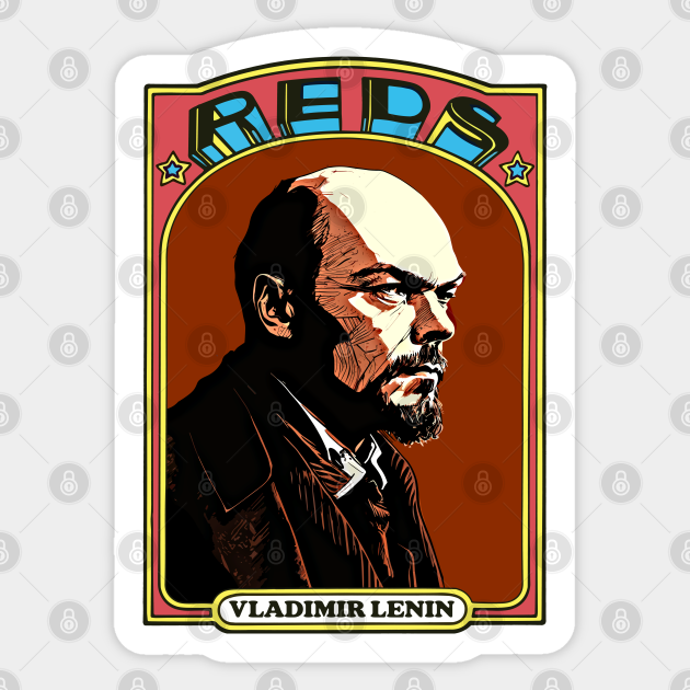 Vladimir Lenin - Retro Communist Trading Card - Lenin - Sticker | TeePublic