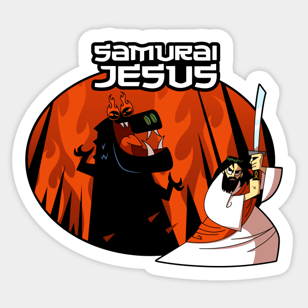 Samurai Jesus - Jesus - Sticker | TeePublic
