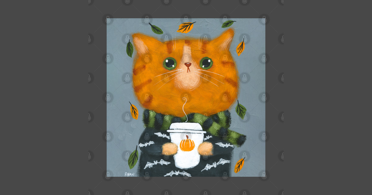 Pumpkin Spice Kitty - Pumpkin Spice - T-Shirt | TeePublic