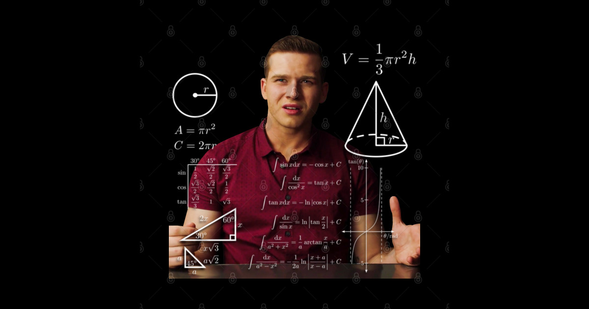 confused math meme (buck's version) - 911 Abc - Sticker | TeePublic