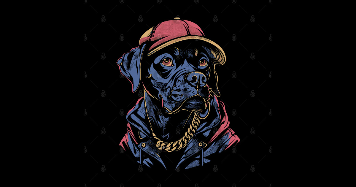 Dog Rapper - Dog - Posters and Art Prints | TeePublic