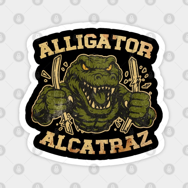 Alligator Alcatraz Vintage - Alligator Alcatraz - Magnet | TeePublic