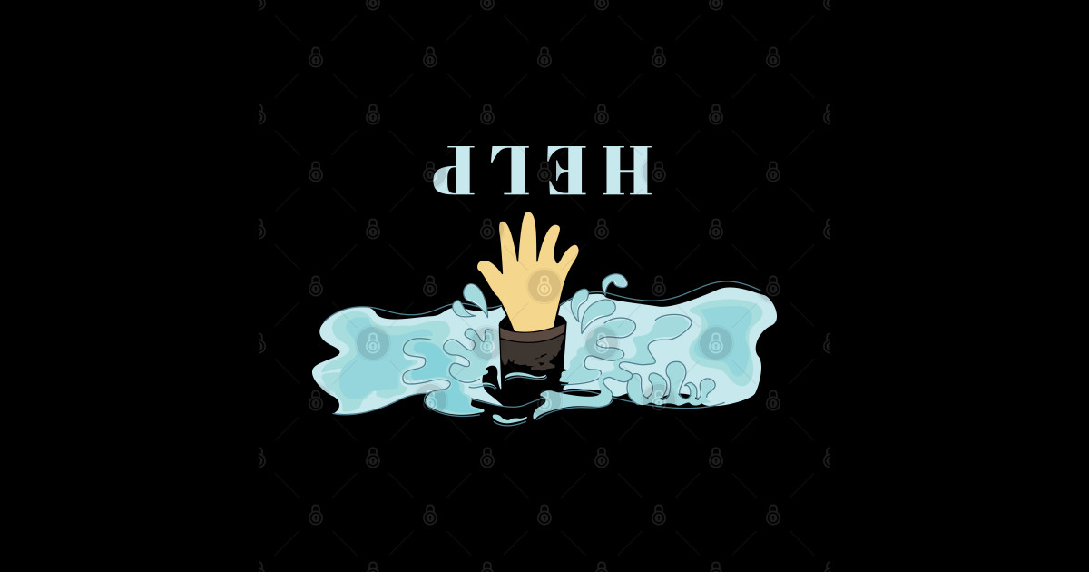 drowning in the ocean - Ocean Life - Sticker | TeePublic