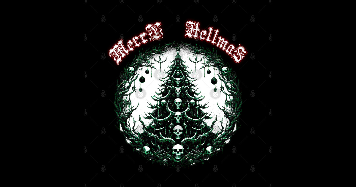 Macabre Christmas Tree - Gothic Christmas - Sticker | TeePublic