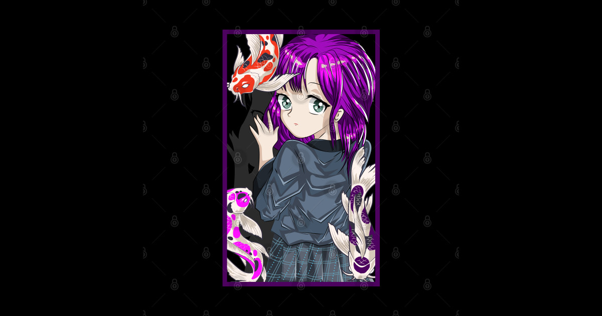 Goth Anime Girl Japanese Aesthetic Anime Otaku Streetwear - Anime Girl ...