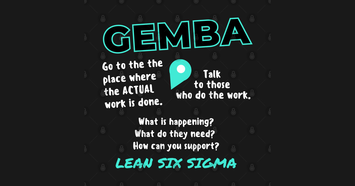 GEMBA - where the actual work is done - Gemba - T-Shirt | TeePublic