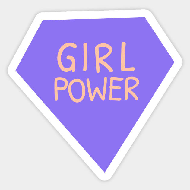 Girl Power Purple Diamond - Girl Pwr - Sticker | TeePublic