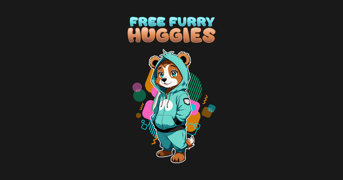 Free Furry Huggies I Bear Fursona Furries Cosplay - Furry - T-Shirt ...