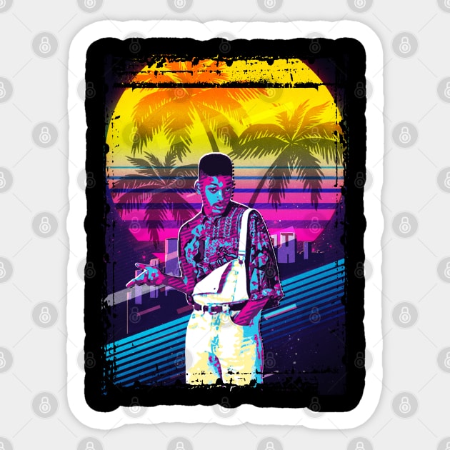 Fresh Prince retro art - Fresh Prince Of Bel Air - Sticker | TeePublic