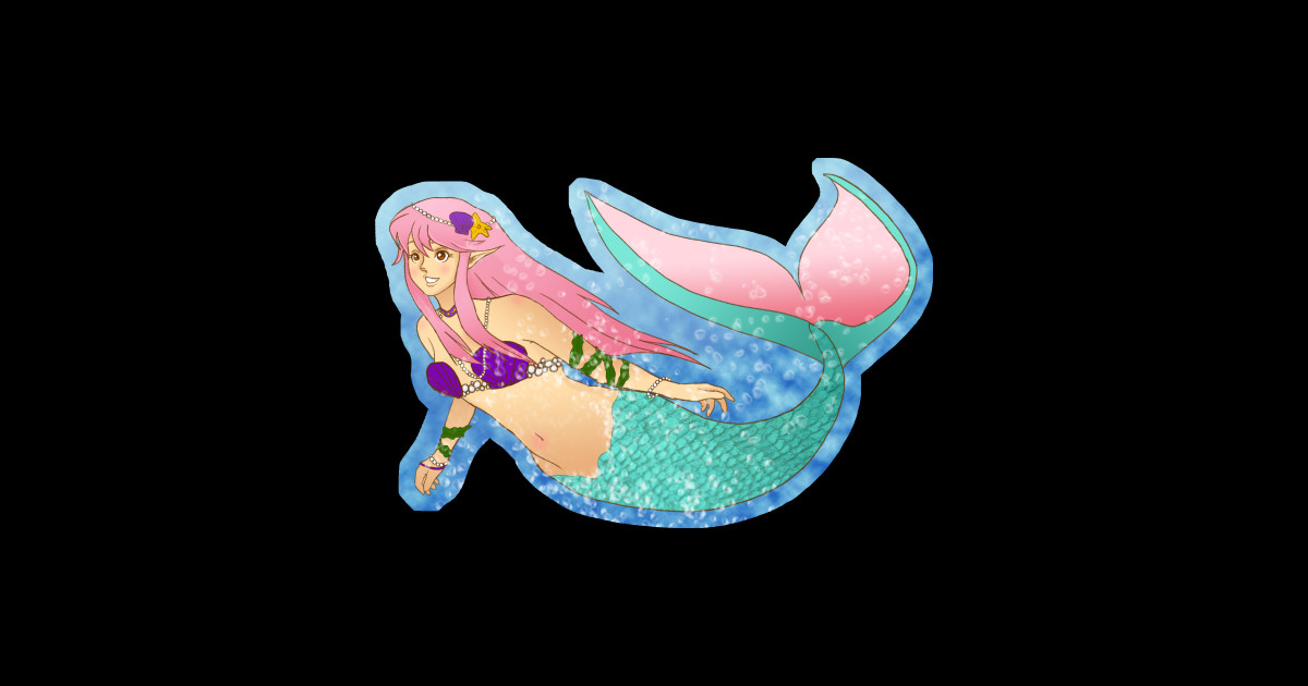 Pink Mermaid - Pink Mermaid - Sticker | TeePublic