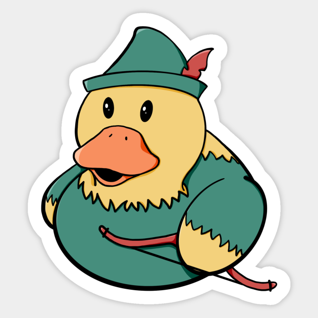 Robin Hood Rubber Duck - Robin Hood - Sticker | TeePublic
