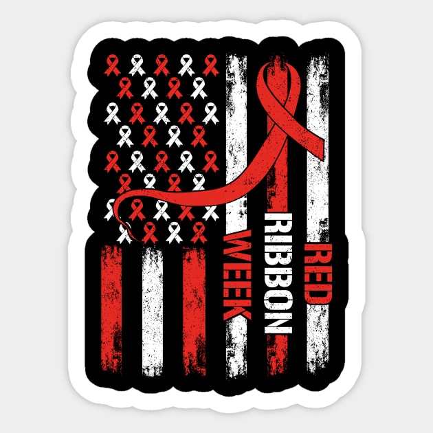 Red Ribbon Week Awareness Month American Flag - Red Ribbon Week ...