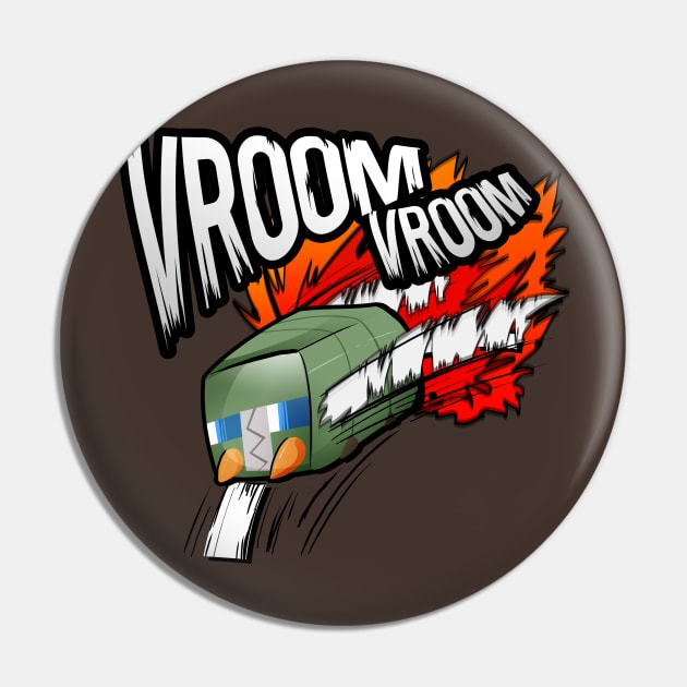 Bug - Vroom Vroom - Monster - Pin | TeePublic