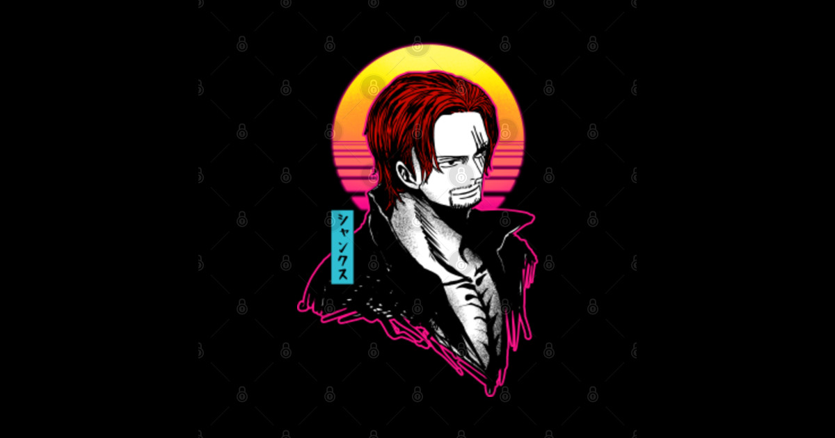 Shanks-Retro Back - Shanks Shanks Trending Shanks Red Hair - T-Shirt ...