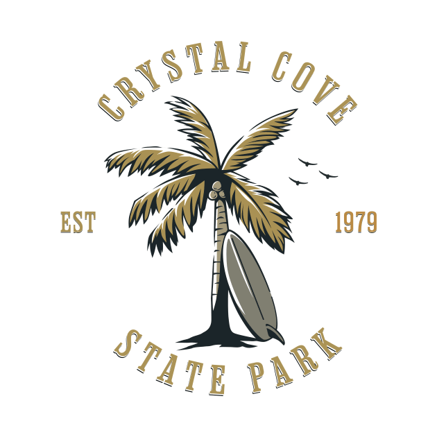 Crystal Cove - Surfing Beach - T-Shirt | TeePublic