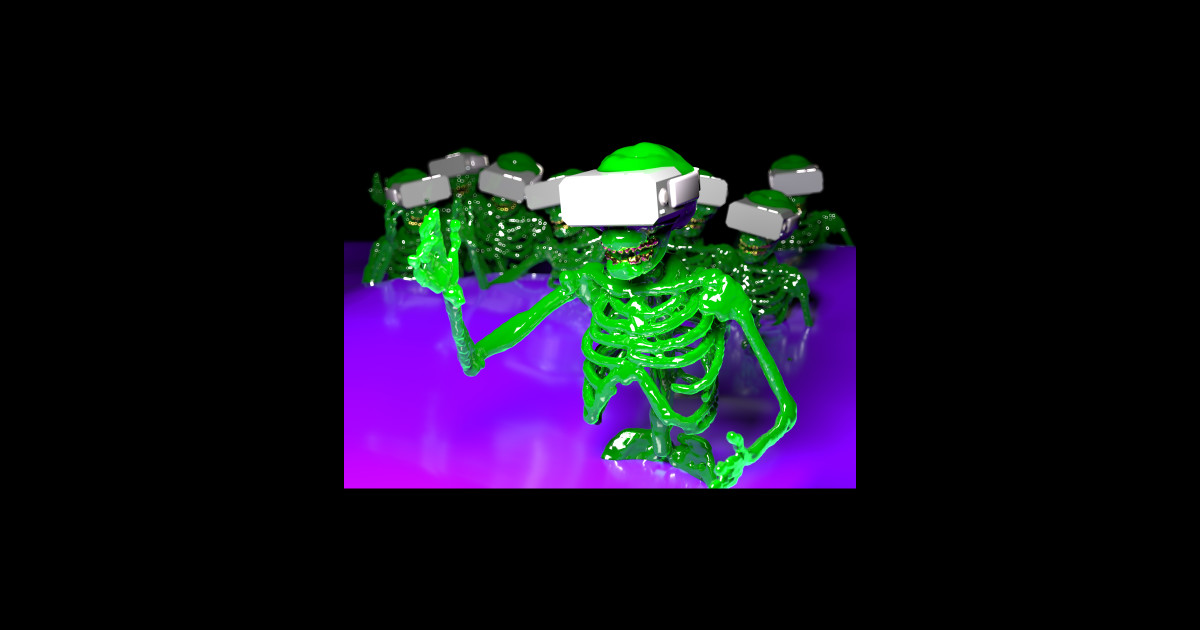Slime Skeleton VR - Skeleton - Sticker | TeePublic