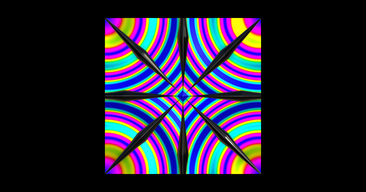 Psychedelic Geometric Chaos Ripple Pattern - Geometric - Posters and ...