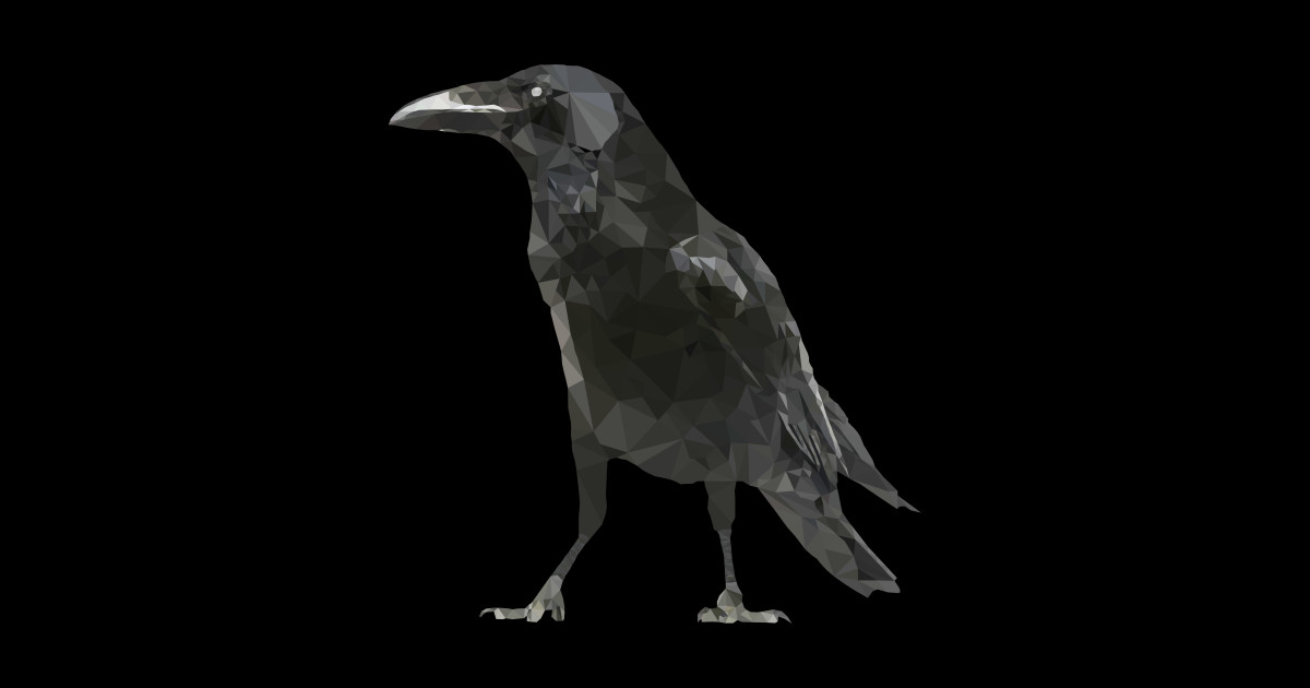 Crow Low Poly - Crow - Sticker | TeePublic