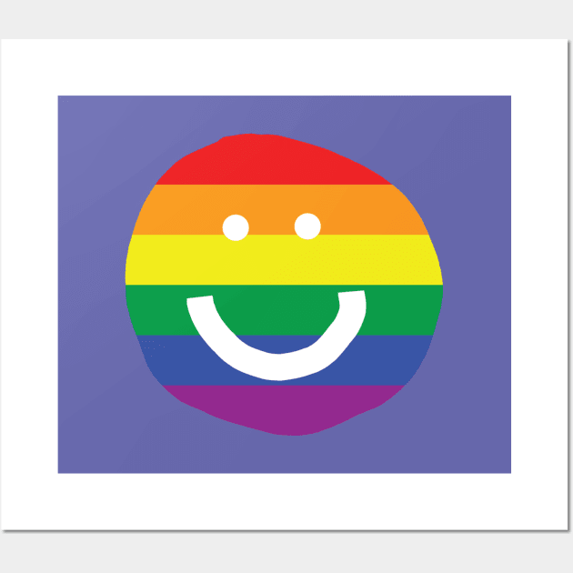 Pride Smiley Face White Eyes - Pride - Posters and Art Prints | TeePublic