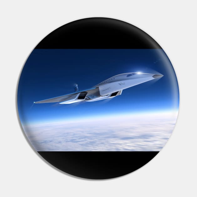 Virgin Galactic Supersonic Aircraft - Virgin Galactic - Pin | TeePublic