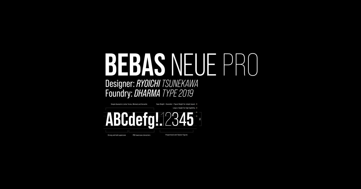 Bebas Neue Pro Font Typeface Typography Design - Typeface Design ...