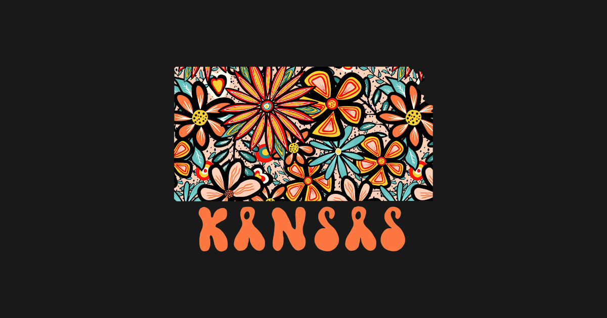 Kansas State Design | Artist Designed Illustration Featuring Kansas ...
