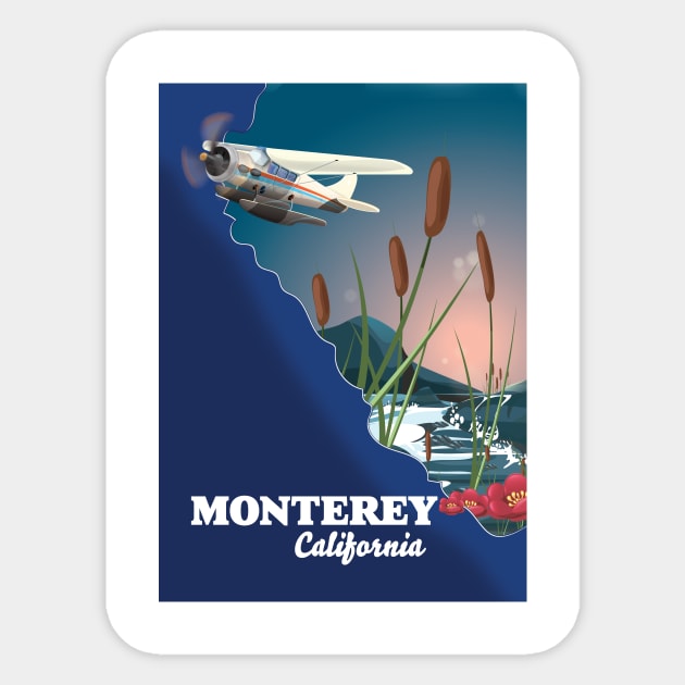 Monterey california map - Monterey California - Sticker | TeePublic