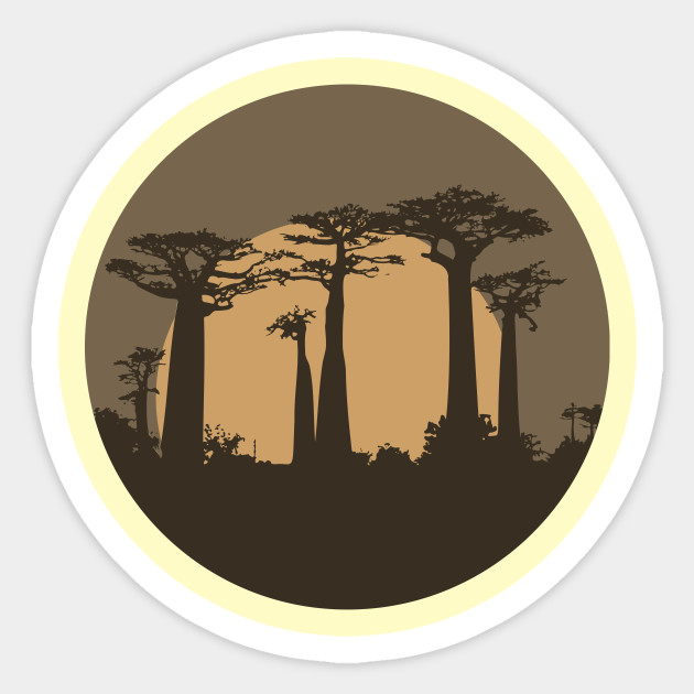 Baobab tshirt tree african - Travel - Sticker | TeePublic