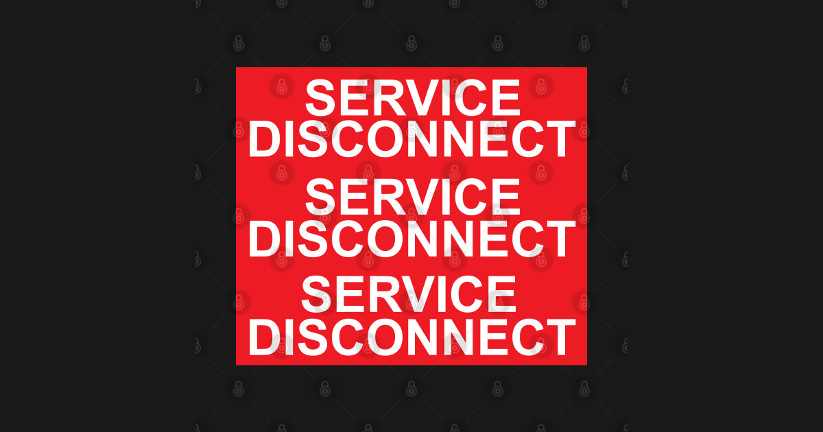 Electric Service Disconnect Labels - Service Disconnect Label - T-Shirt ...