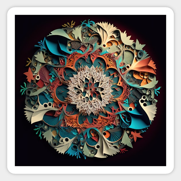 Mandala of nature - Mandala - Sticker | TeePublic