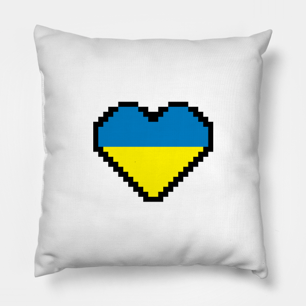 Ukraine Flag Pixel Art, Ukranian Flag pixel art - Ukraine - Pillow ...