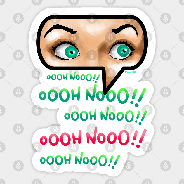 Oooh Nooo!! - Eyes - Sticker | TeePublic